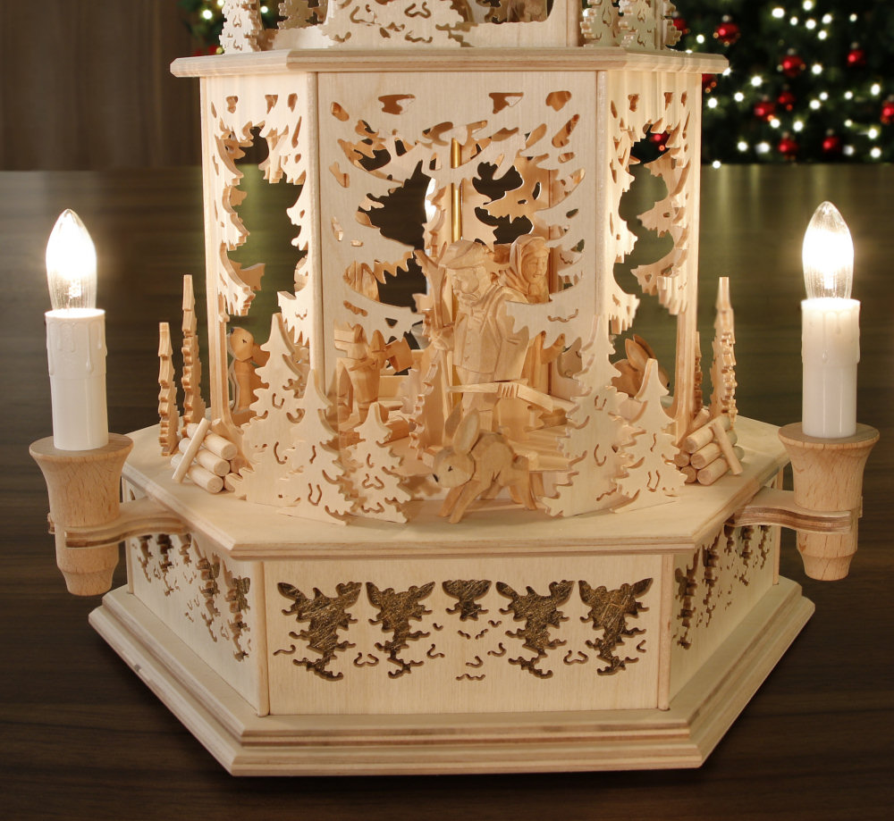 Original Weihnachtspyramiden aus dem Erzgebirge - Waldmotiv elektrisch ... Original Weihnachtspyramiden aus dem Erzgebirge - Waldmotiv elektrisch ...